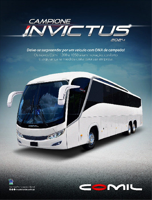 COMIL LANÇA PARA MERCADO NOVA GERAÇÃO DOS MODELOS CAMPIONE INVICTUS.